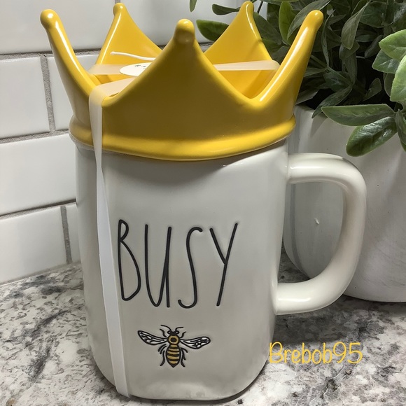 Rae Dunn | Kitchen | Rae Dunn Busy Bumble Bee Mug With Crown Topper ...